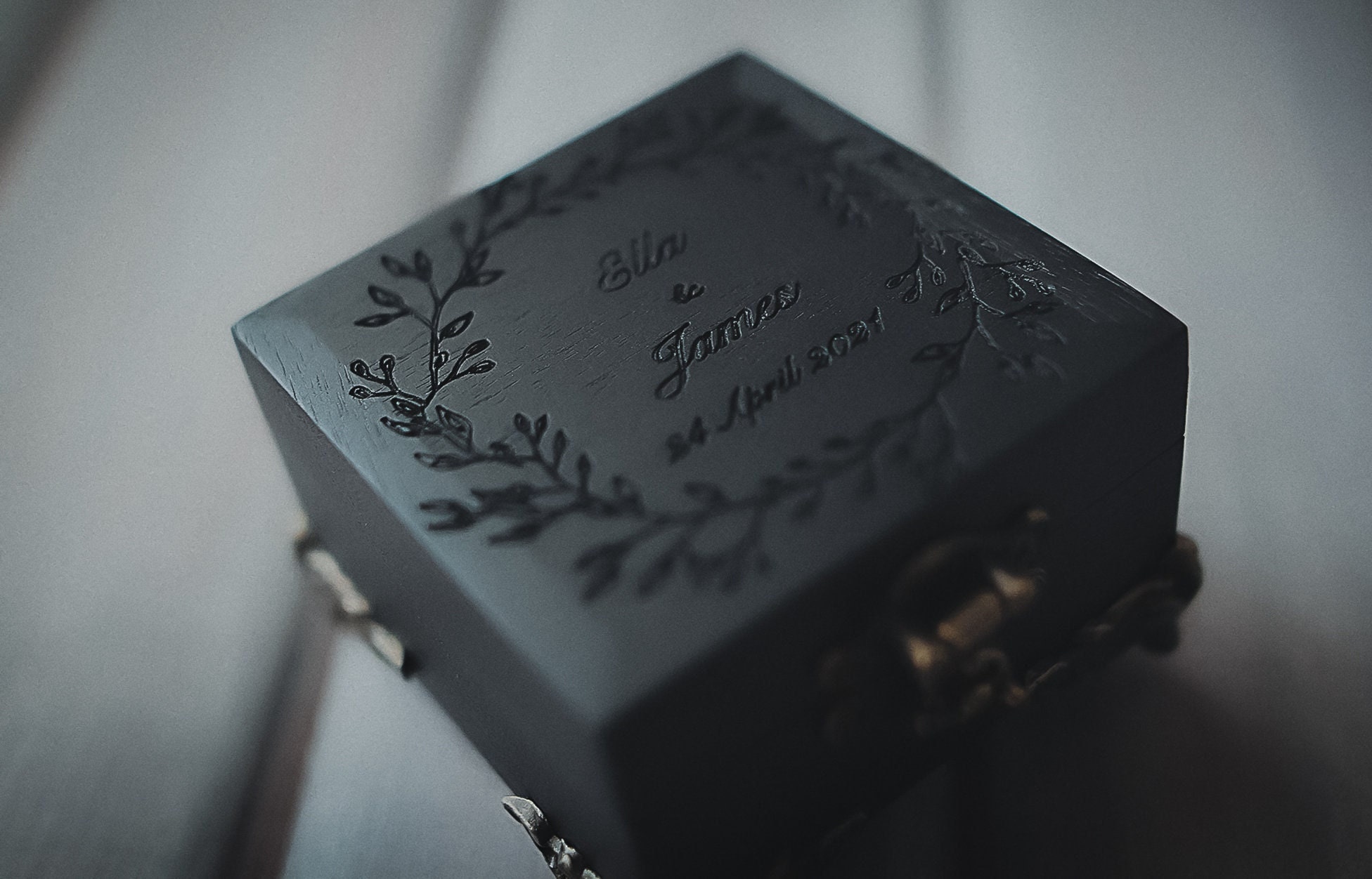 Black Ring Box Gothic Ring Box Ring Box for Wedding - Etsy