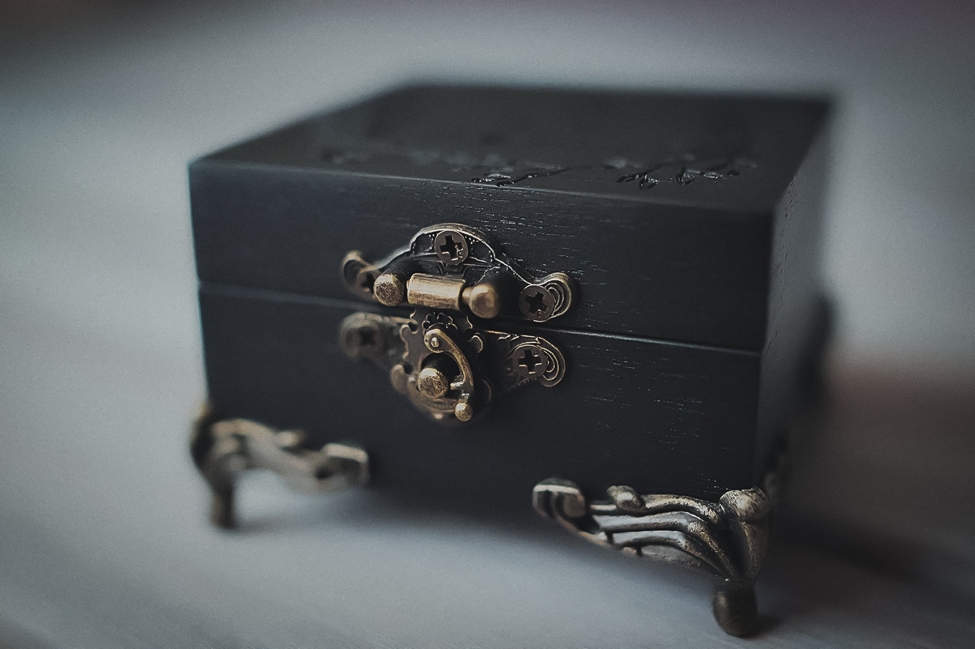 Black Ring Box Gothic Ring Box Ring Box for Wedding - Etsy