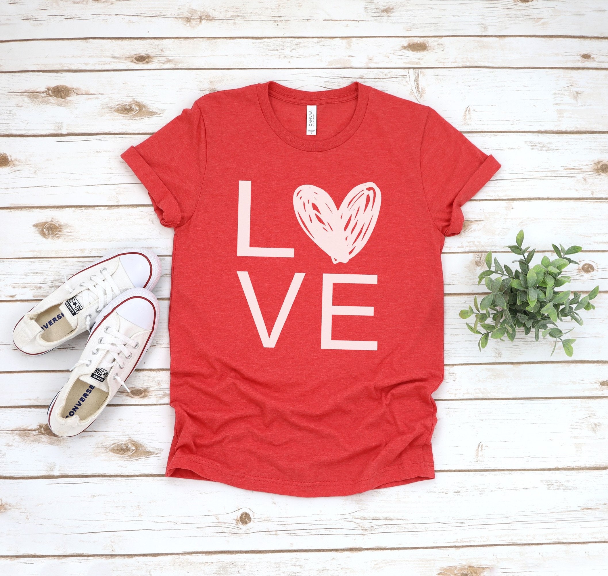 Love Shirt Heart T-Shirt Cute Valentines Day Shirts | Etsy