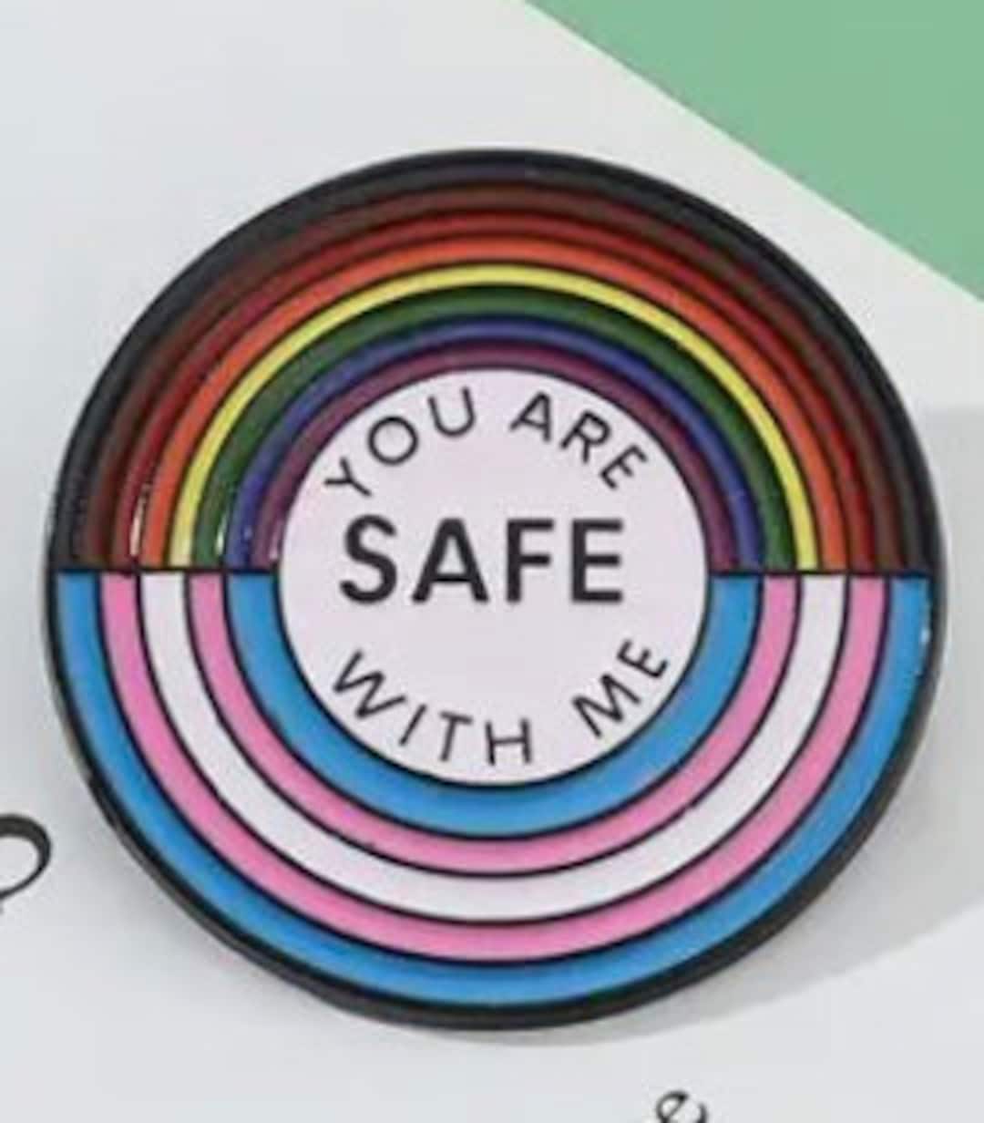 Youre Safe With Me Enamel Pin & Youre Safe With Me Badge Clip - Etsy