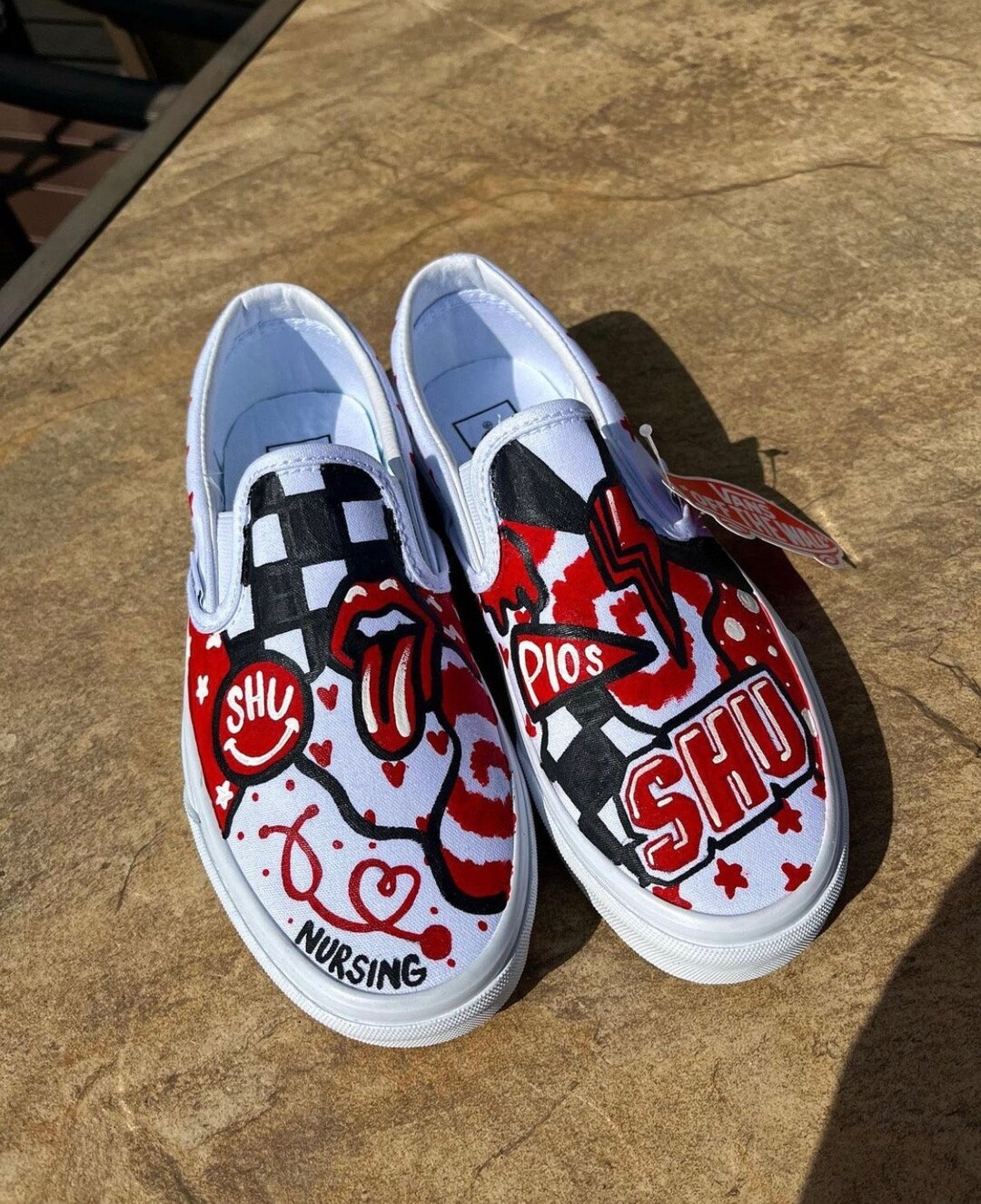 Any School Custom College Vans - Etsy.de