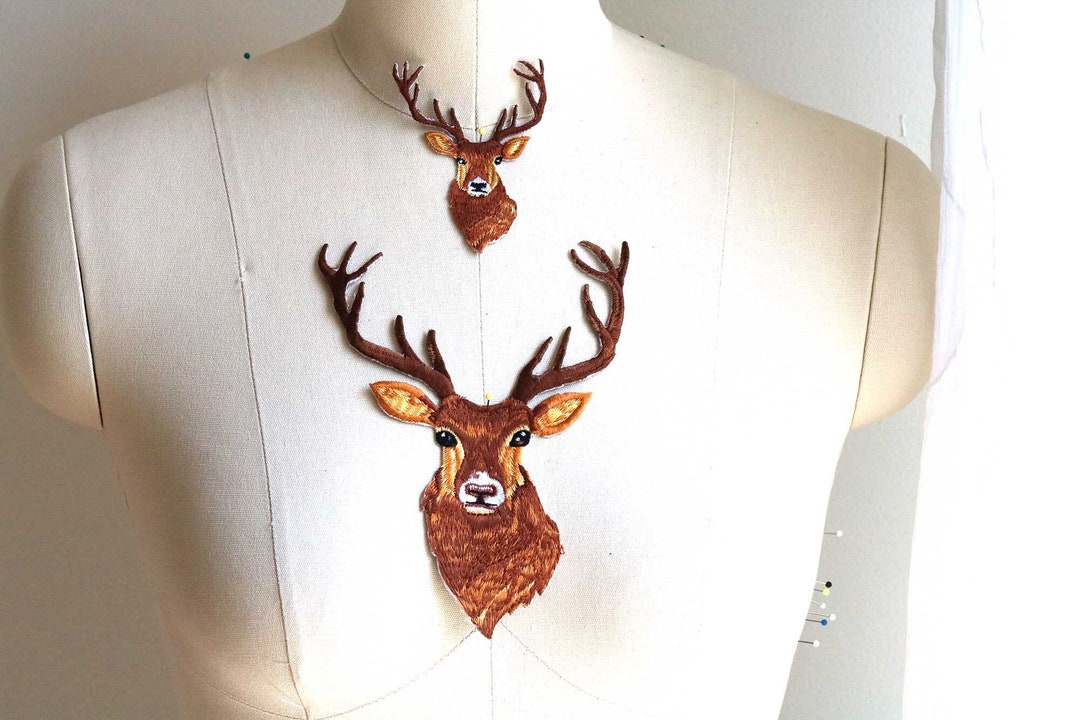 PARCHE DEER, Parche Buck, Parche de ciervo, Hierro de caza en parche, Parche bordado, Coser en ...