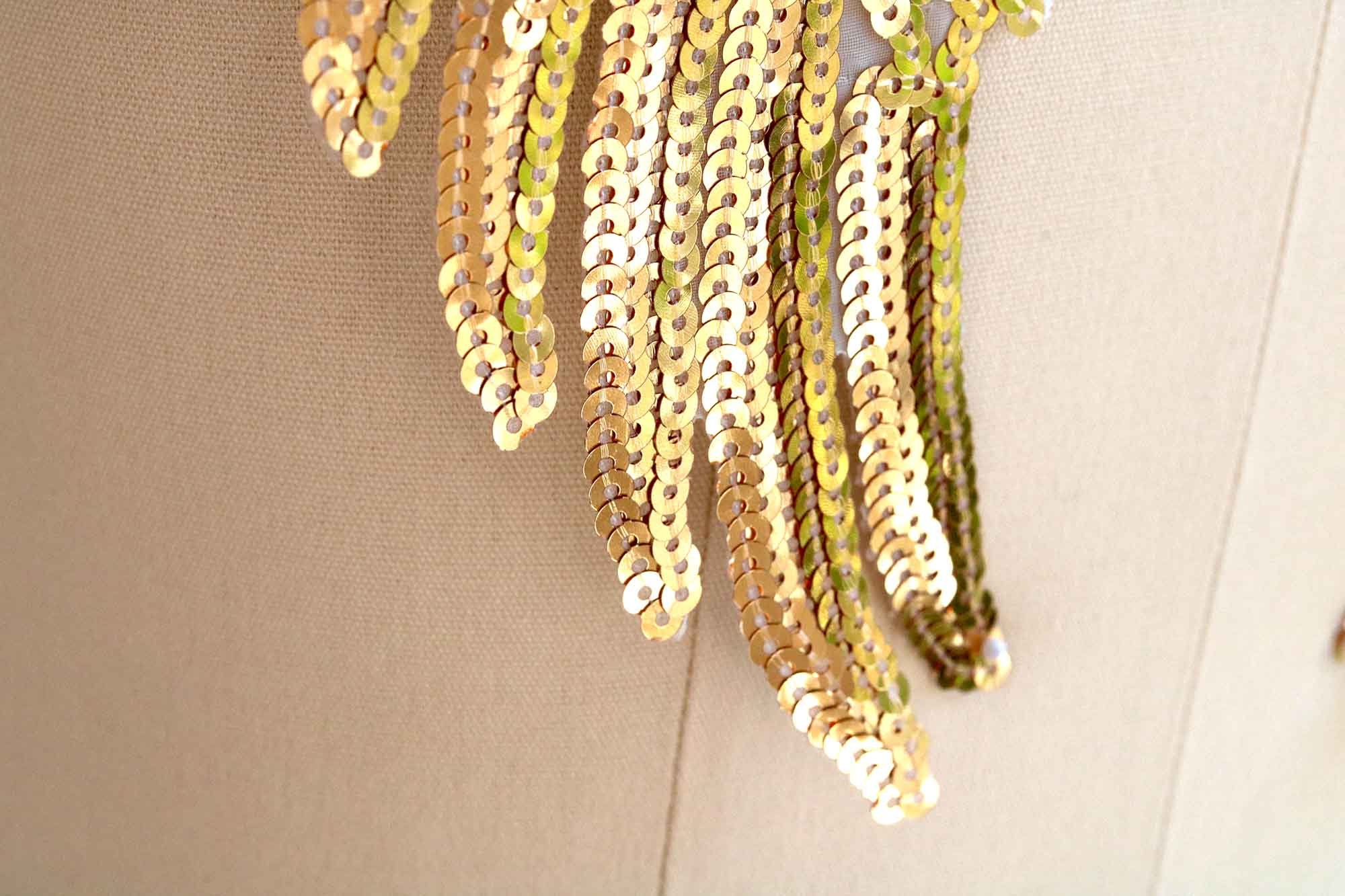 A171-c Large Gold Wing Appliqué Iron on Wings Pair Sequin - Etsy