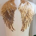 A171-c Large Gold Wing Appliqué Iron on Wings Pair Sequin - Etsy