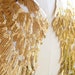 A171-c Large Gold Wing Appliqué Iron on Wings Pair Sequin - Etsy