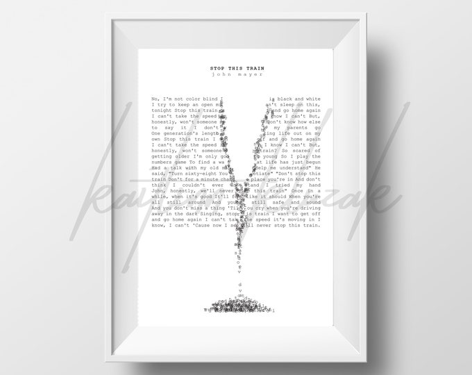 John Mayer Stop This Train Lyrics Poster 8 X 10 - Etsy
