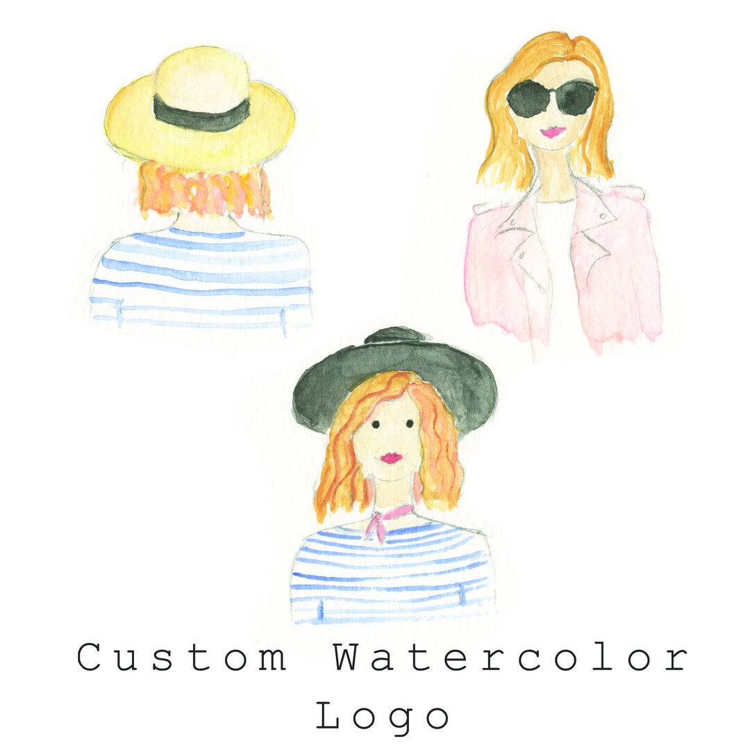 Custom Watercolor Logo/portrait - Etsy