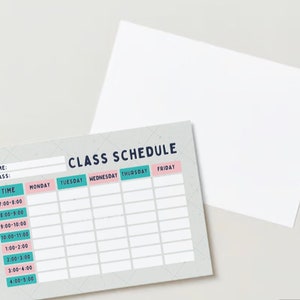 Personalised Class Schedule! - Etsy