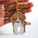 Custom Leather Dog Keychain Personalized Pet Gift Handmade Pet Portrait ...