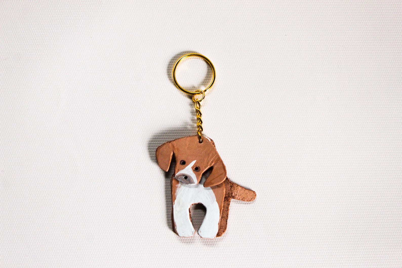 Custom Leather Dog Keychain Personalized Pet Gift Handmade Pet Portrait ...