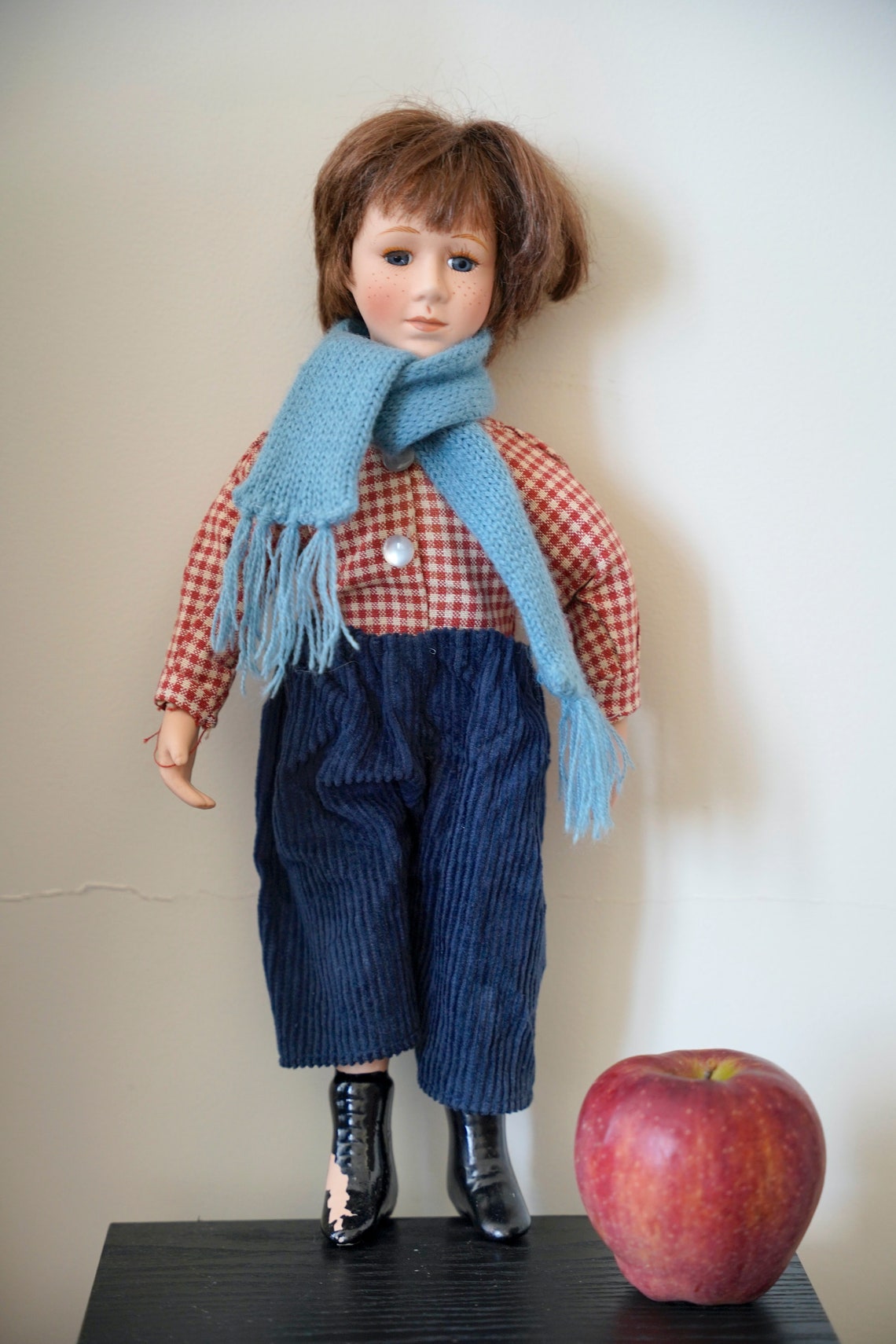 Vintage Rare Porcelain Boy Doll "kim Puppe" 14 Inches With Original ...