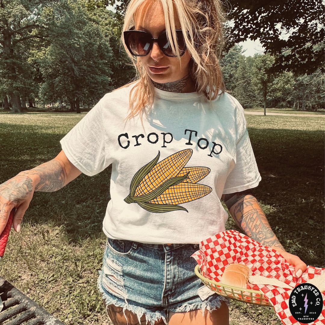 Western Crop Top Corn DTF TRANSFER | Ready to Press | Direct to Film ...