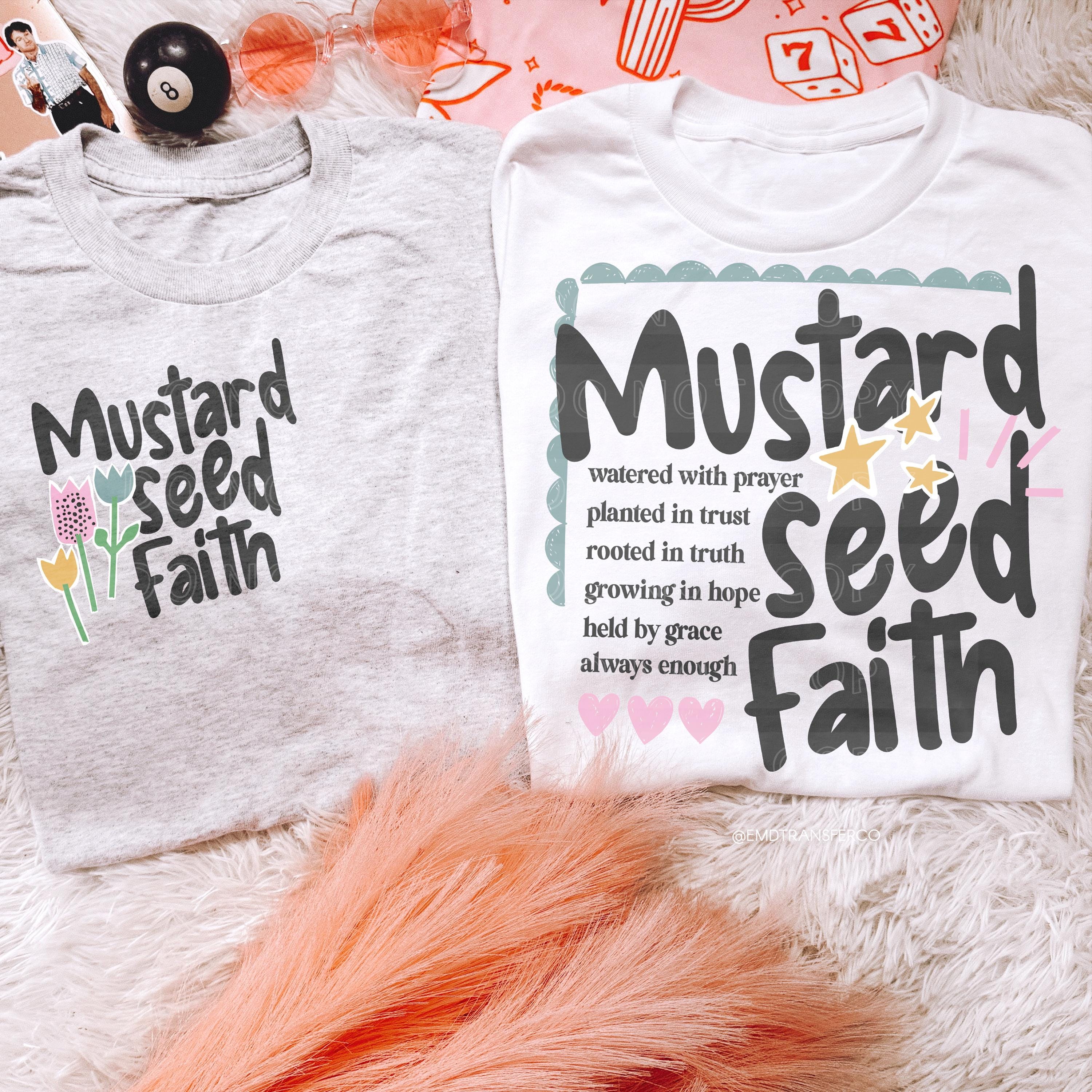Mustard Seed Faith With Pocket DTF TRANSFER Direct to Film Ready to ...