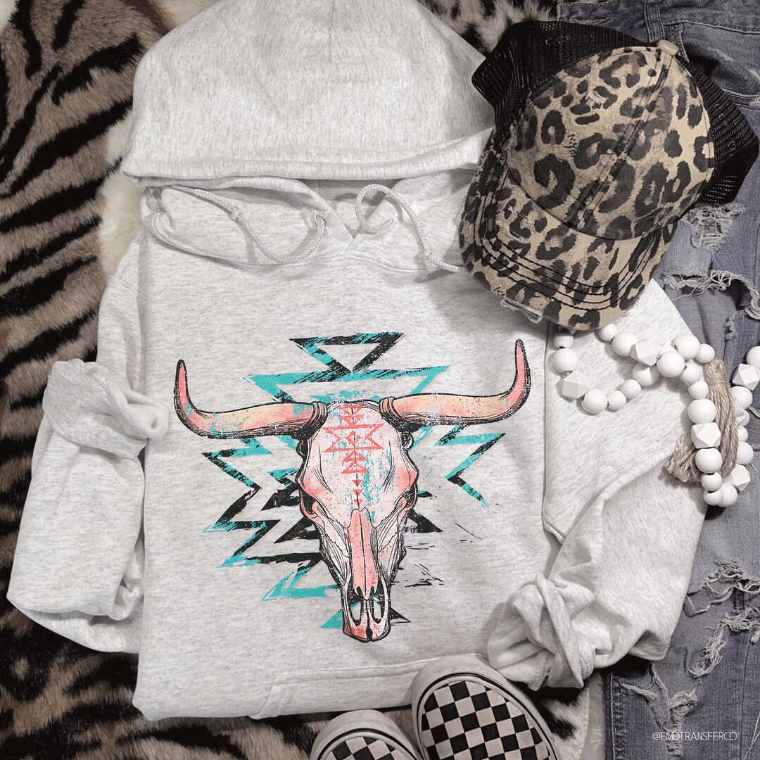 Aztec Skull Western DTF TRANSFER Direct to Film Ready to Press 894 - Etsy