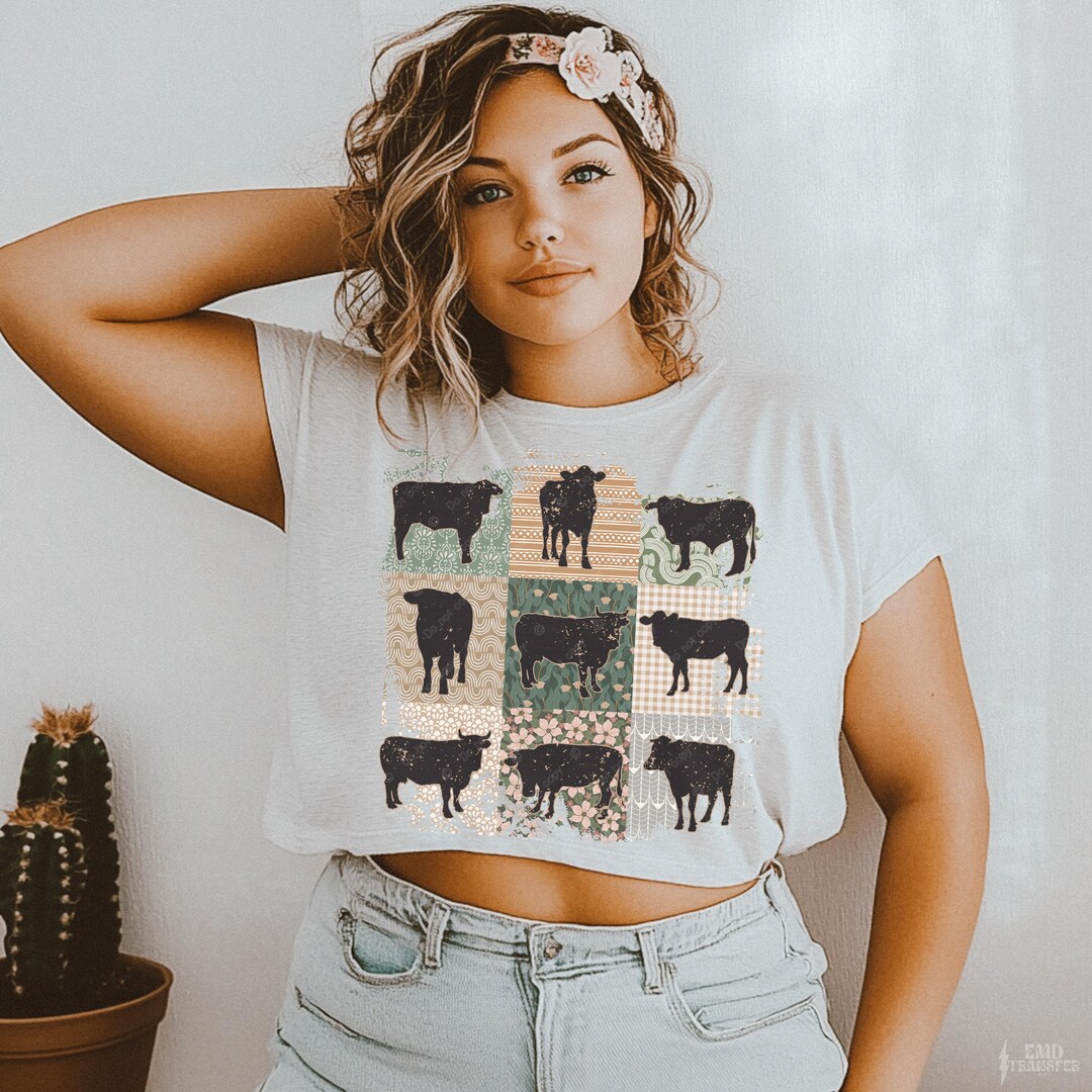 Cow Boho DTF Transfer Ready to Press | Direct to Film | Cold Peel ...