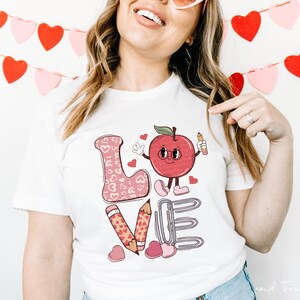 Valentines DTF Transfer Teacher Love DTF Transfer Ready to - Etsy