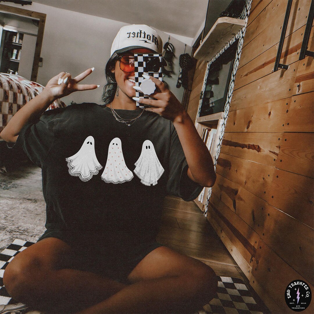 Lace Ghosts DTF TRANSFER | Ready to Press | Direct to Film | Cold Peel ...