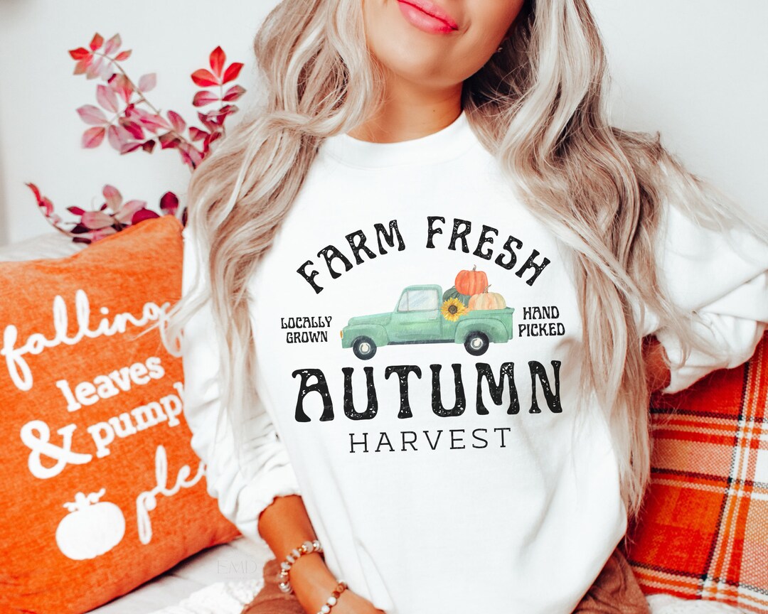 Fall Farm Fresh Harvest DTF TRANSFER Ready to Press Direct to Film Cold ...