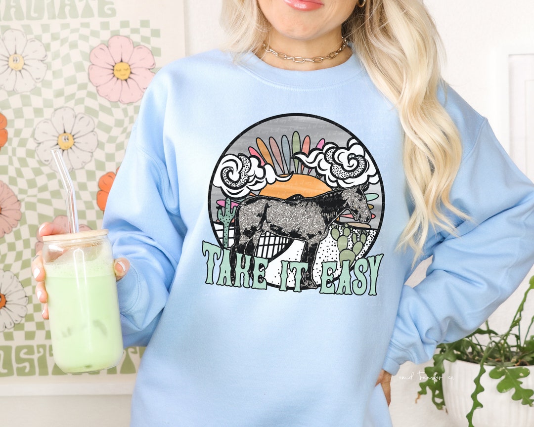 Western DTF Take It Easy DTF Transfer Ready to Press Direct - Etsy