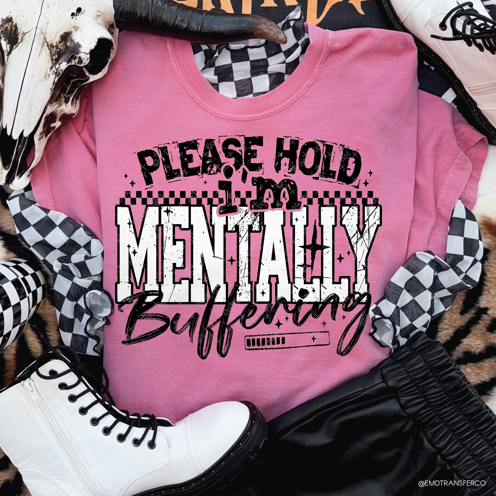 Please Hold I'm Mentally Buffering DTF TRANSFER Direct to Film Ready to ...