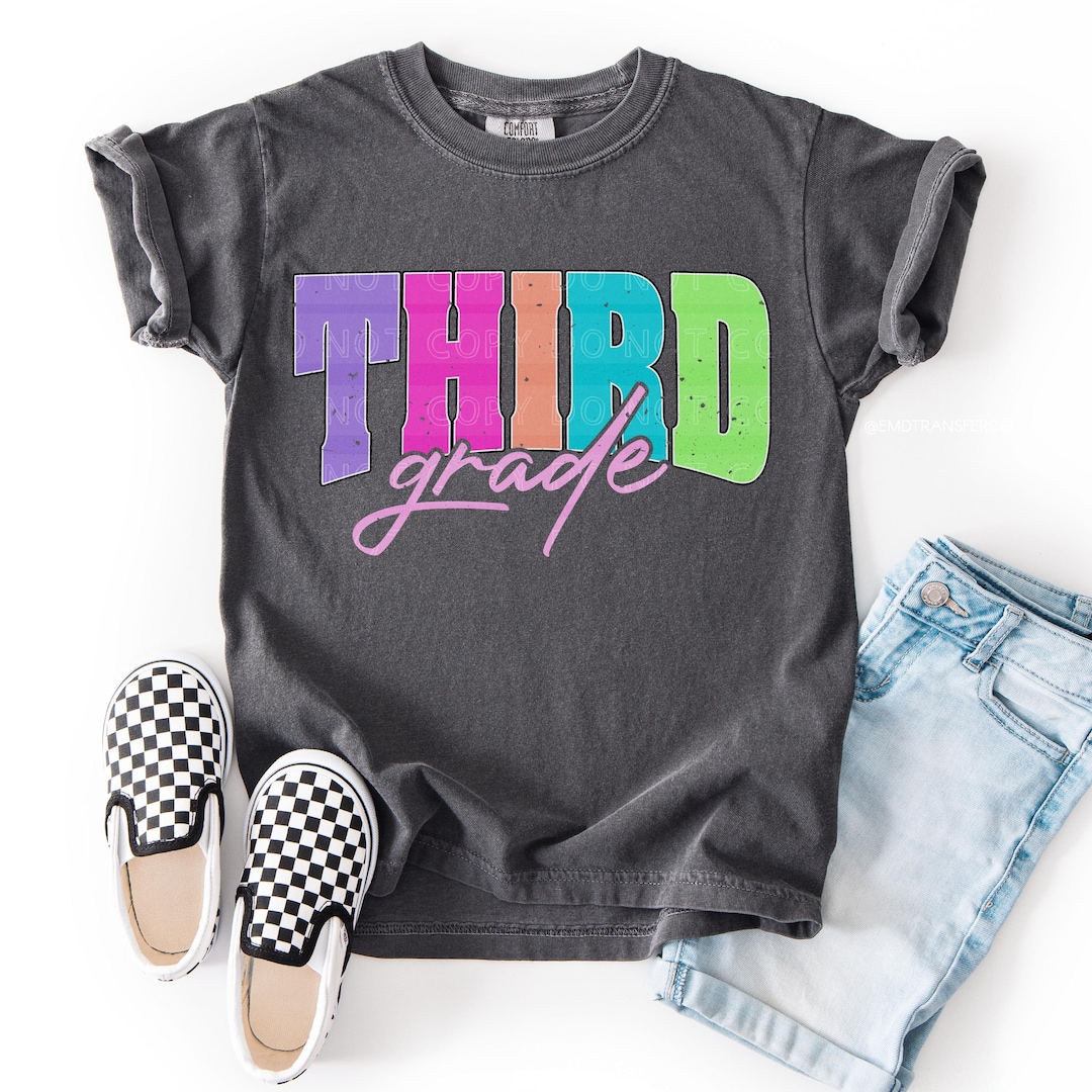 School Third Grade DTF Transfer | Ready to Press | Direct to Film ...