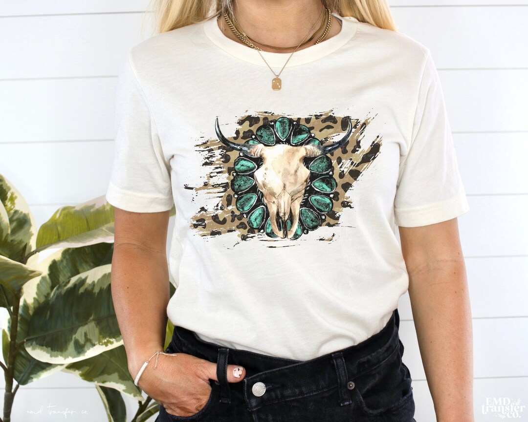 Skull Leopard Western DTF Transfer Direct to Film Warm Cold Peel ...