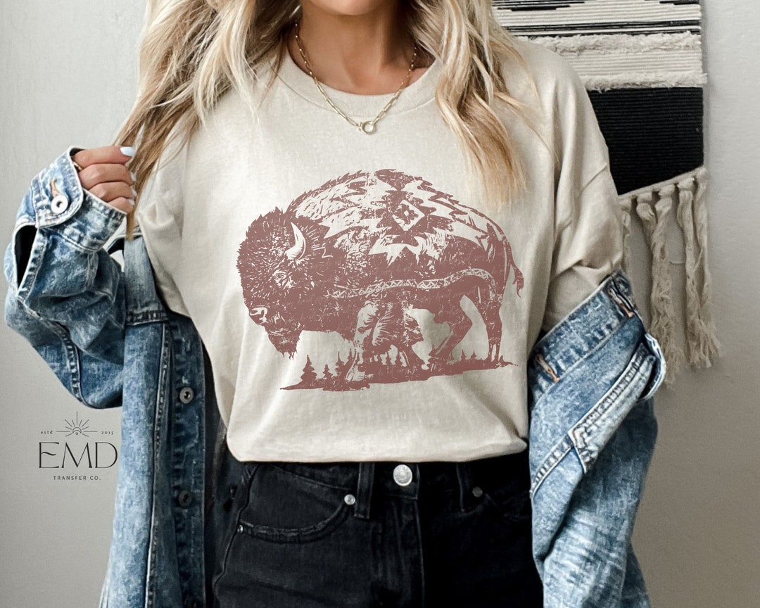 Western Buffalo Aztec DTF TRANSFER Direct to Film Ready to - Etsy