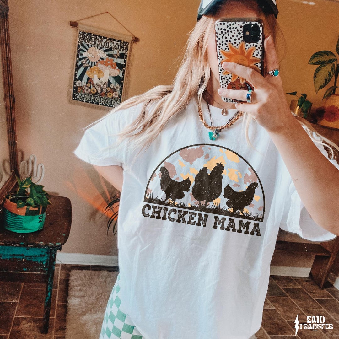 Chickens Western DTF TRANSFER Ready to Press Direct to Film Cold Peel ...