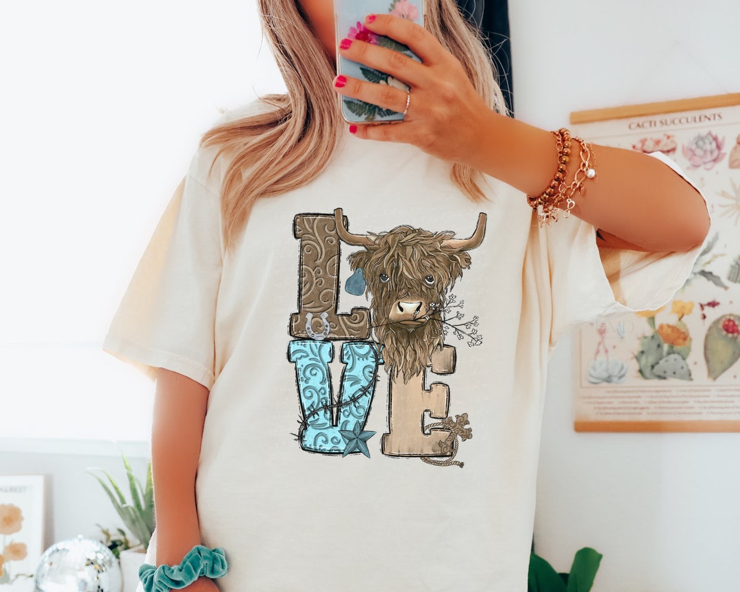 Cow Highlander Western DTF Transfer Ready to Press Direct to - Etsy