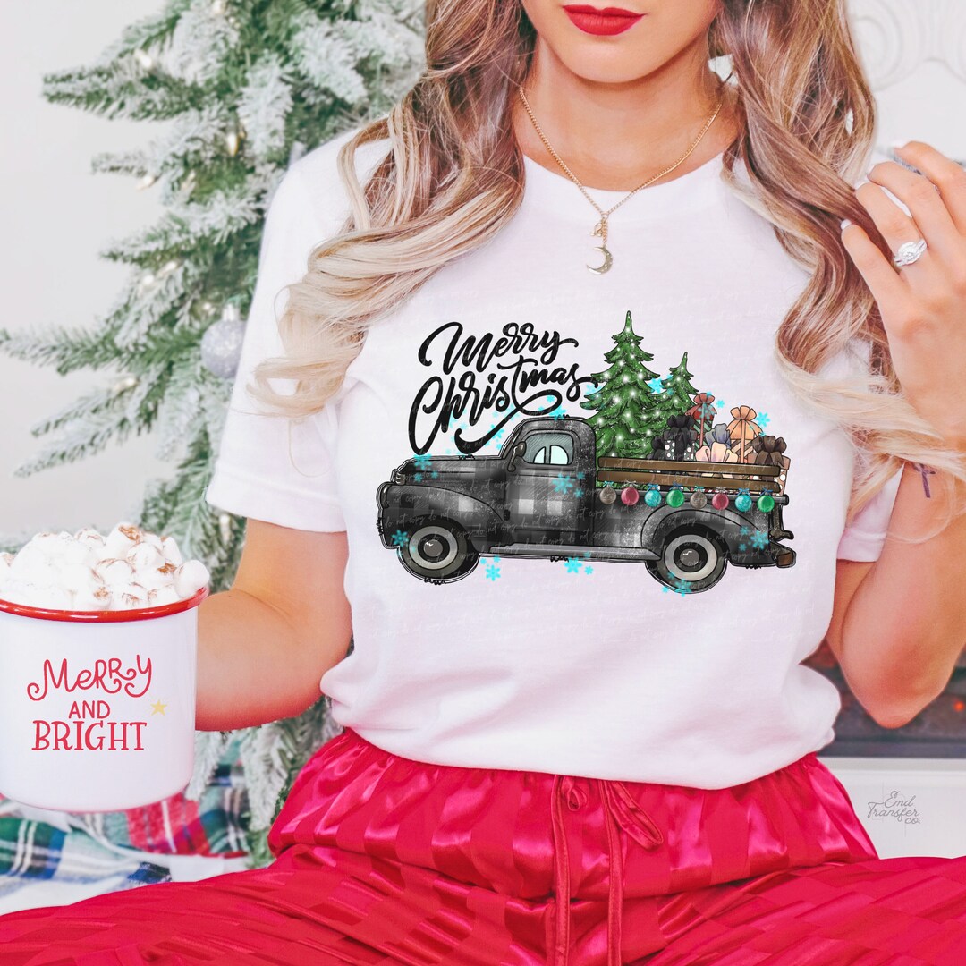 Vintage Christmas DTF Merry Christmas DTF TRANSFER Ready to Press ...