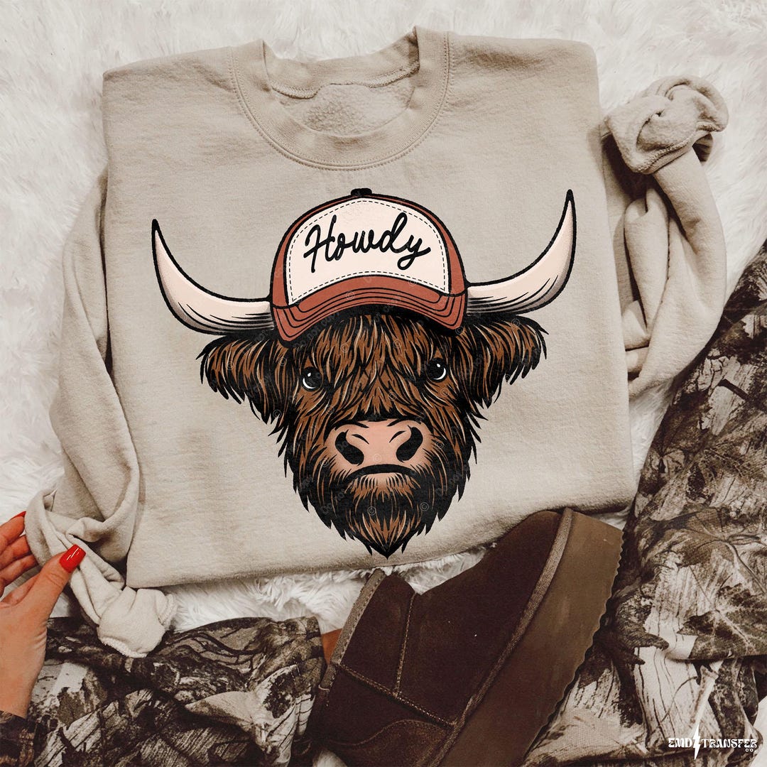 Western Howdy DTF TRANSFER Ready to Press Direct to Film Cold Peel ...