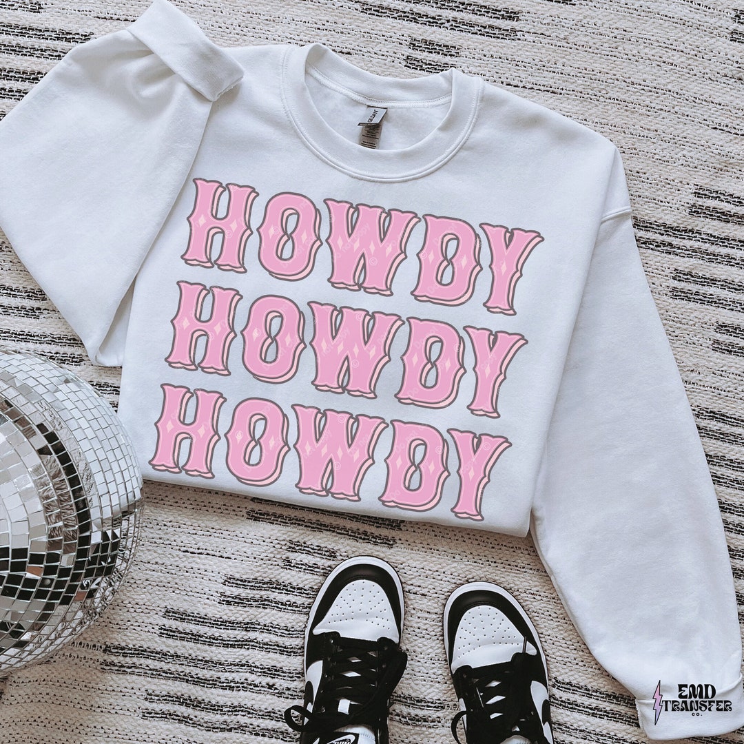 Western DTF Howdy Howdy Howdy Pink DTF TRANSFER 1888 - Etsy