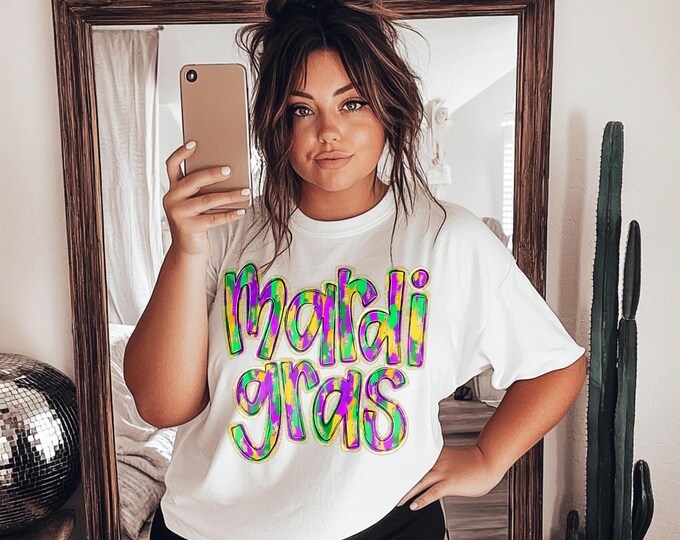 Mardi Gras Alligator Crawfish Pelican DTF Transfer Festive Louisiana ...