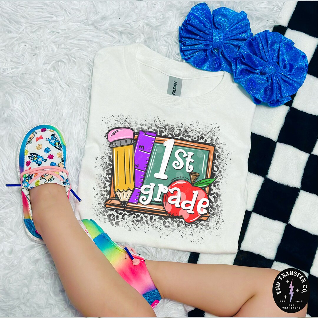 School 1st Grade DTF Transfer Ready to Press Direct to Film Cold Peel ...