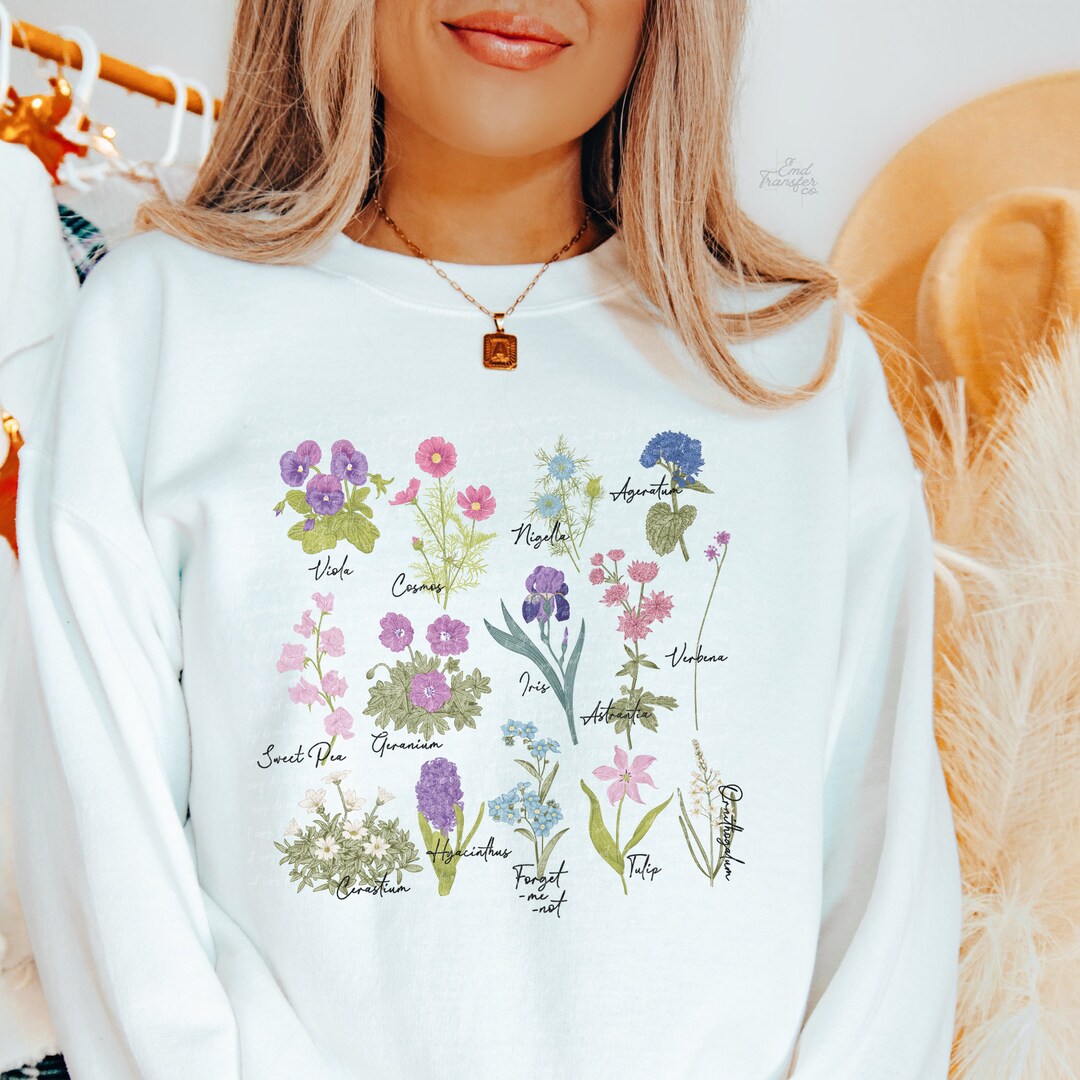 Floral Wildflowers Spring DTF TRANSFER | Ready to Press | Direct to ...