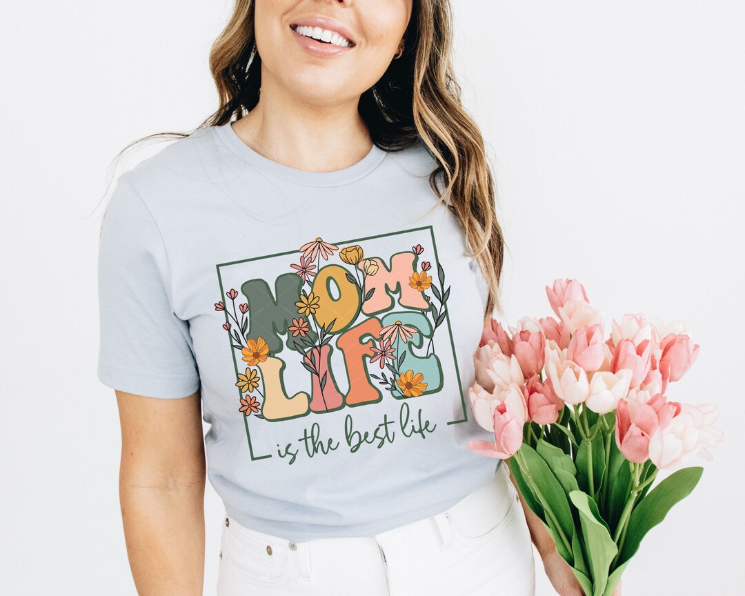 Mom DTF Mom Life is the Best Life DTF TRANSFER Ready to Press - Etsy