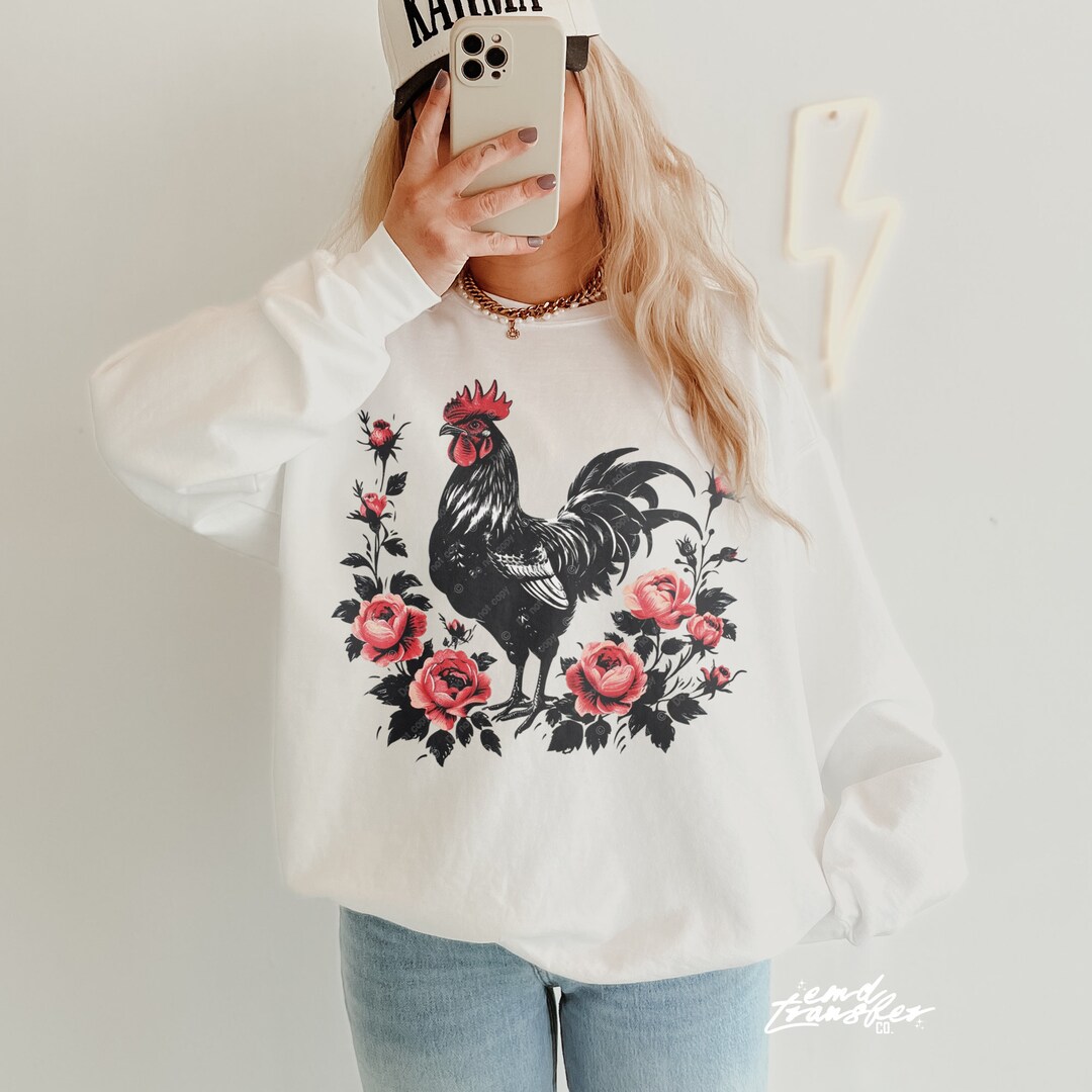 Chicken Rooster DTF Transfer Ready to Press Direct to Film Cold Peel ...