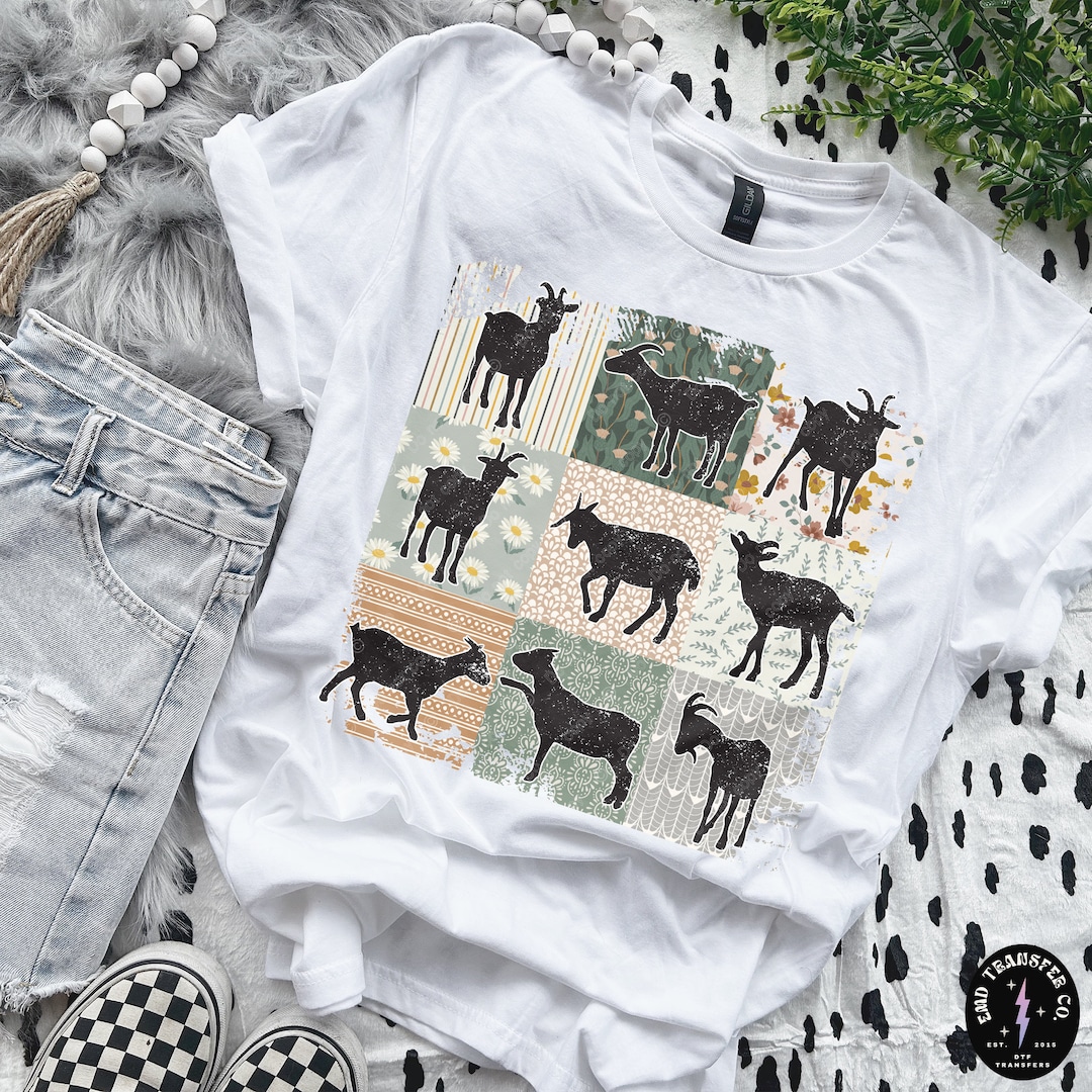 Goat Boho DTF Transfer Ready to Press Direct to Film Cold Peel Transfer ...