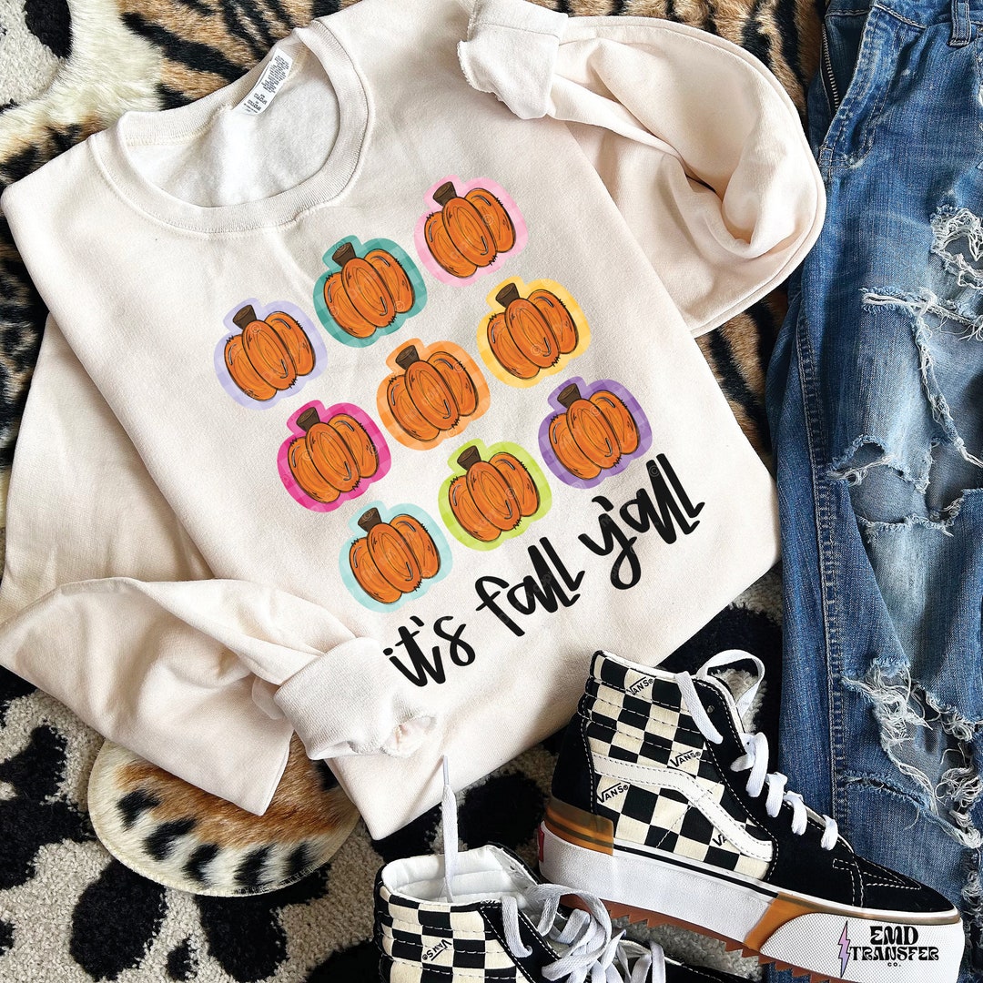 Fall It's Fall Y'all DTF TRANSFER Ready to Press Direct to Film Cold ...