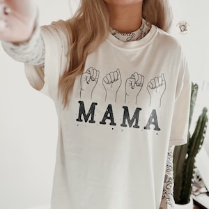 Mama Sign Language DTF Transfer Ready to Press Direct to Film Cold Peel ...