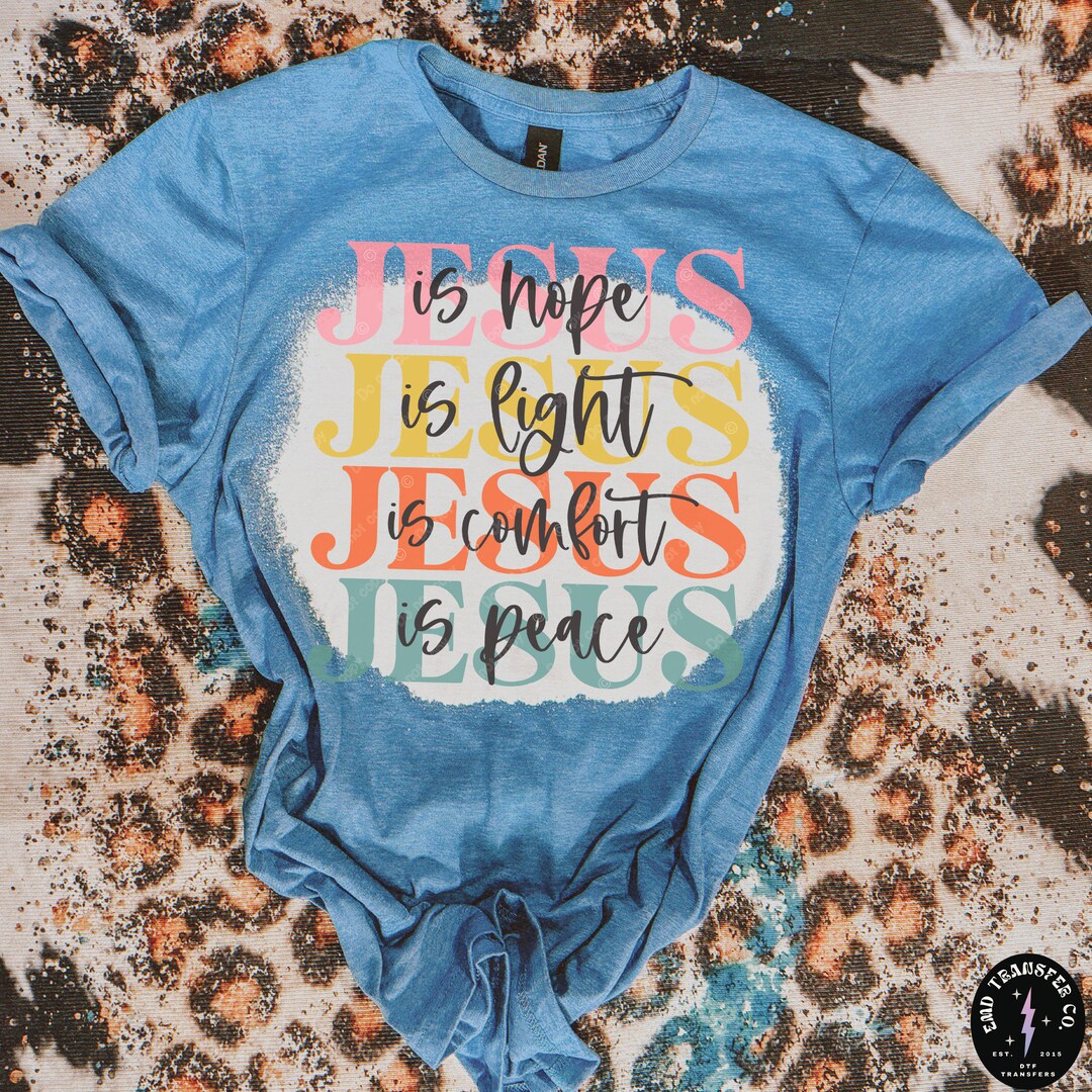 Christian Jesus is DTF TRANSFER Direct to Film Ready to Press Cold Peel ...