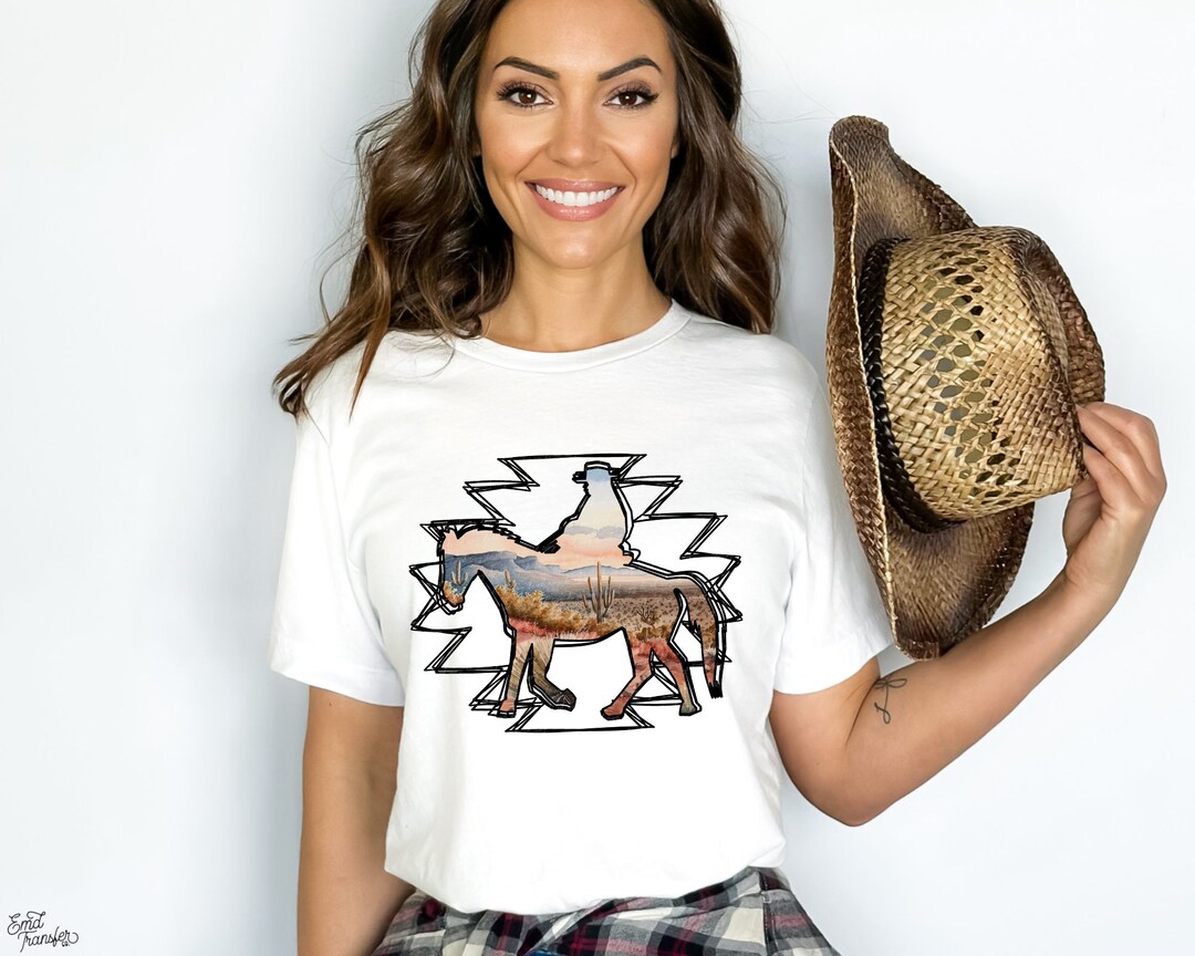 Western Horse Aztec DTF TRANSFER Ready to Press Direct to - Etsy