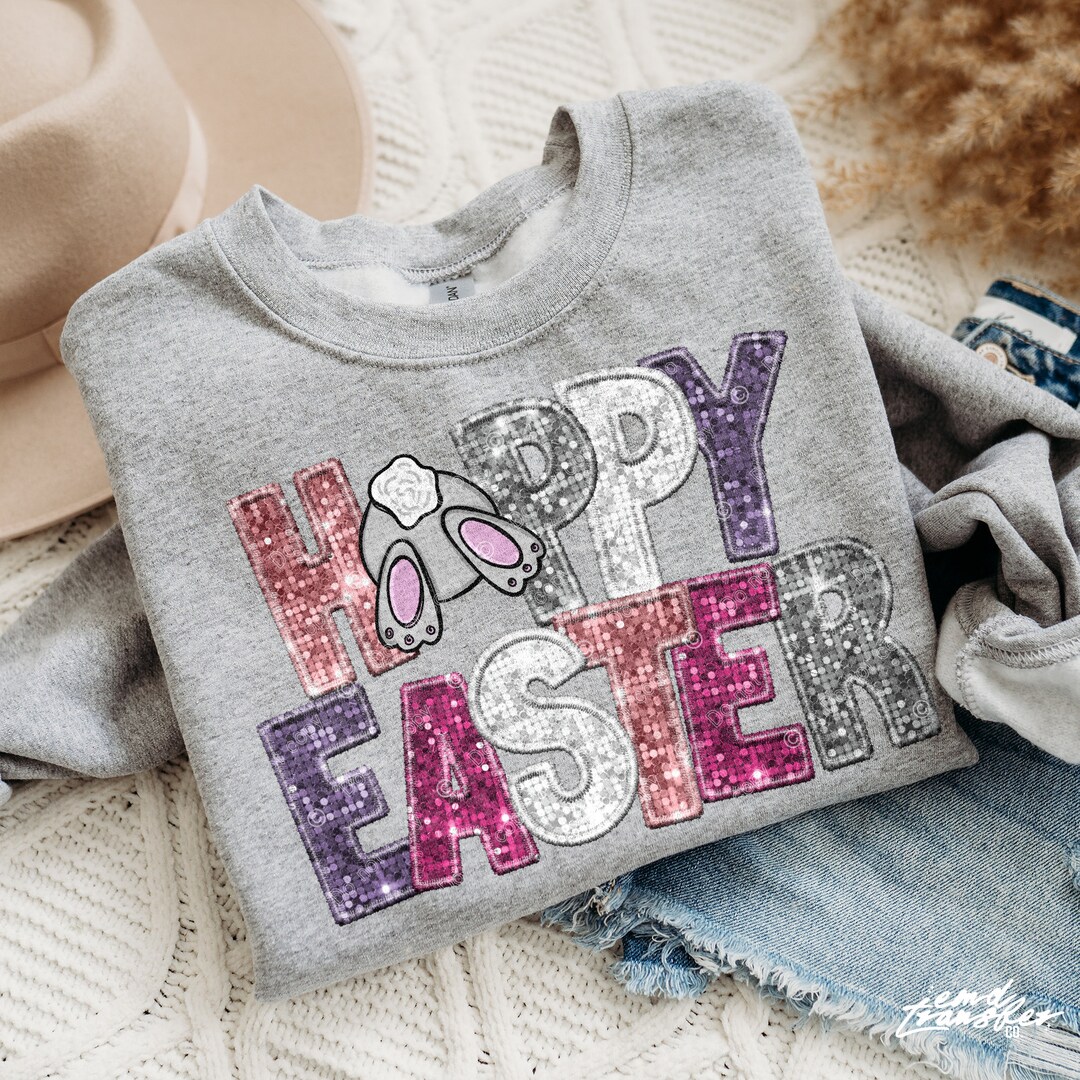 Easter DTF Faux Embroidery DTF TRANSFER Direct to Film Ready to Press ...