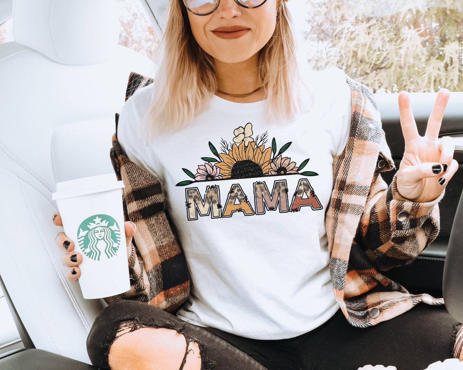 Mama Floral DTF TRANSFER Direct to Film Ready to Press Hot or - Etsy