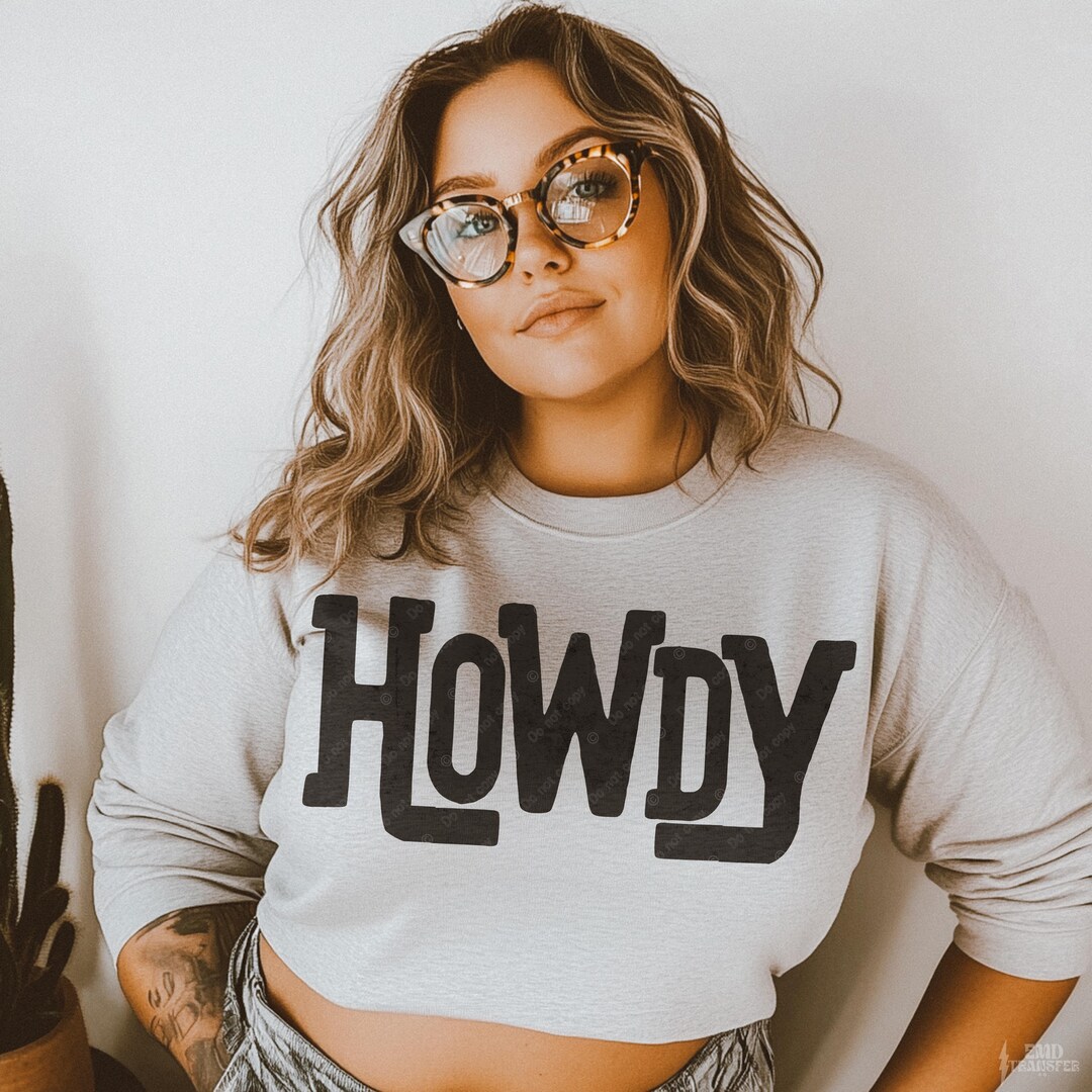 Western Howdy DTF TRANSFER | Ready to Press | Direct to Film | Cold ...