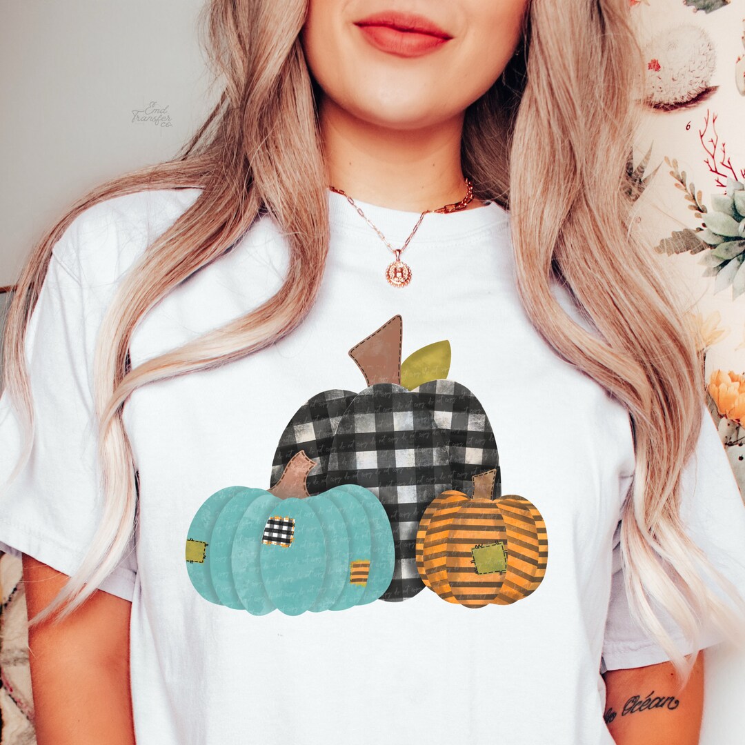 Halloween Pumpkins DTF TRANSFER Ready to Press Direct to Film Cold Peel ...