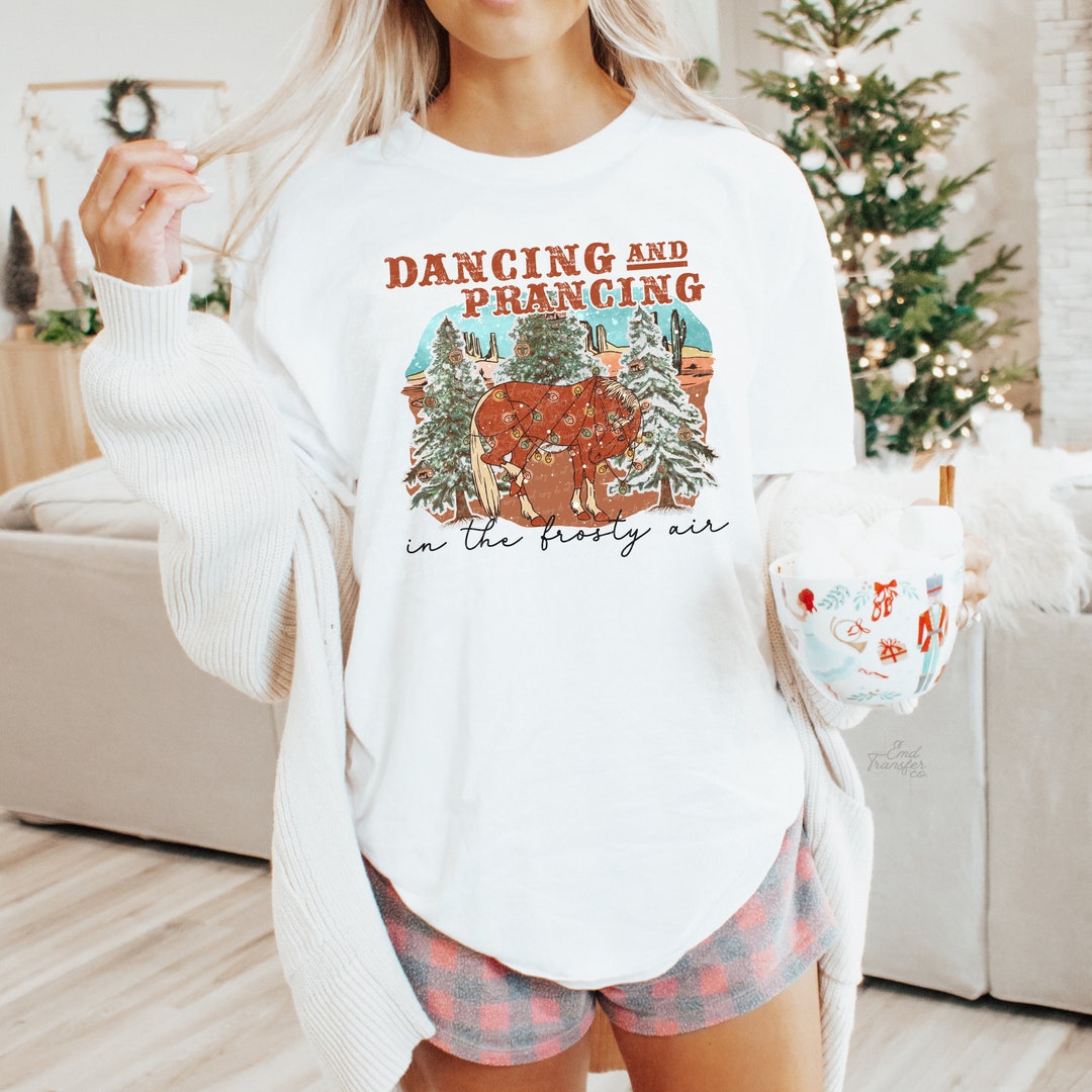 Christmas Dancing and Prancing DTF TRANSFER Ready to Press Direct to ...