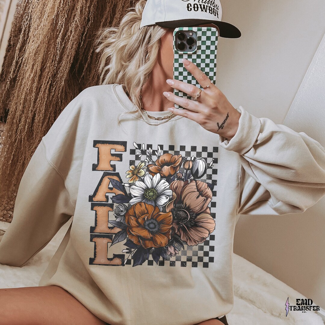 Fall Floral DTF TRANSFER Ready to Press Direct to Film Cold Peel ...