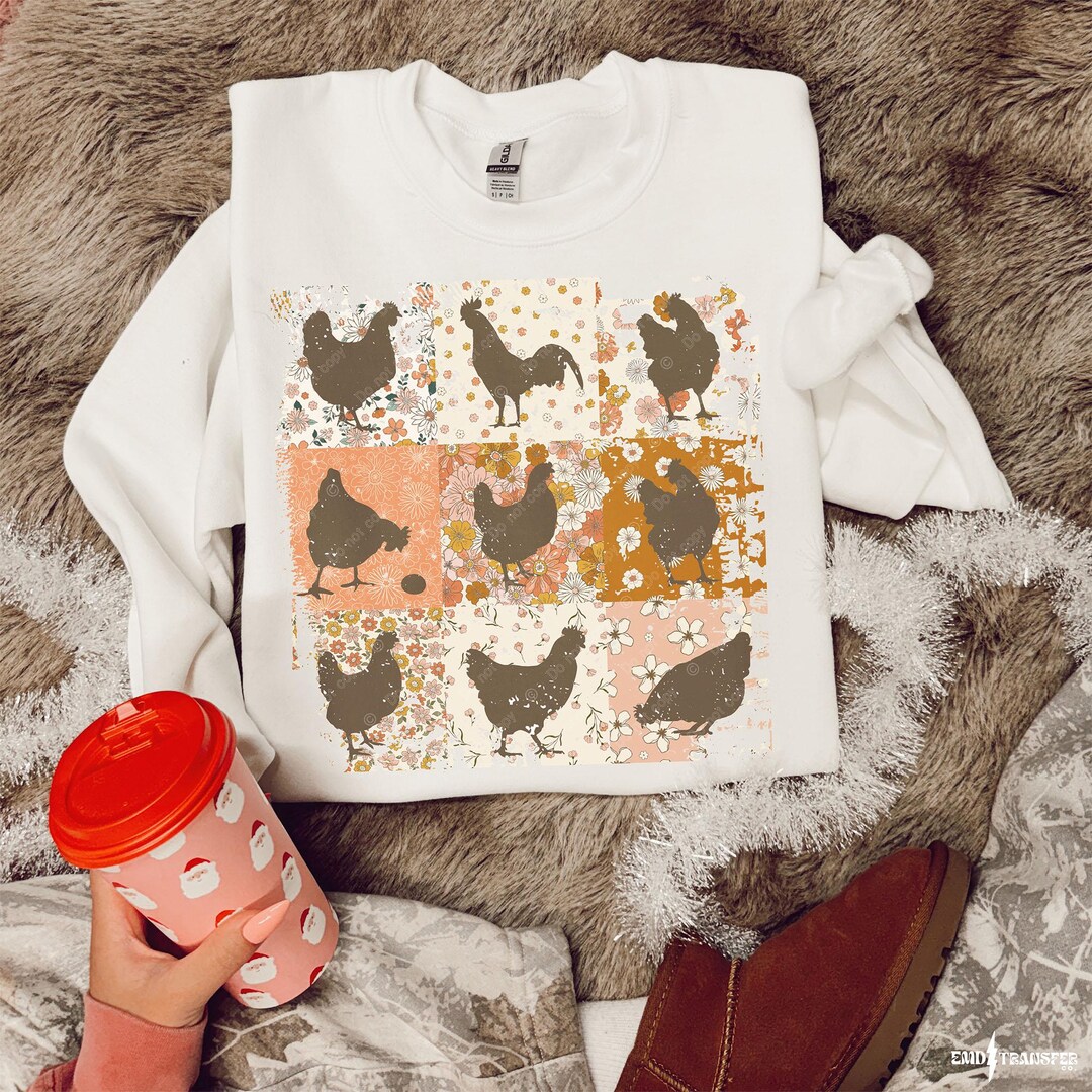 Chickens Boho DTF Transfer Ready to Press Direct to Film Cold Peel ...