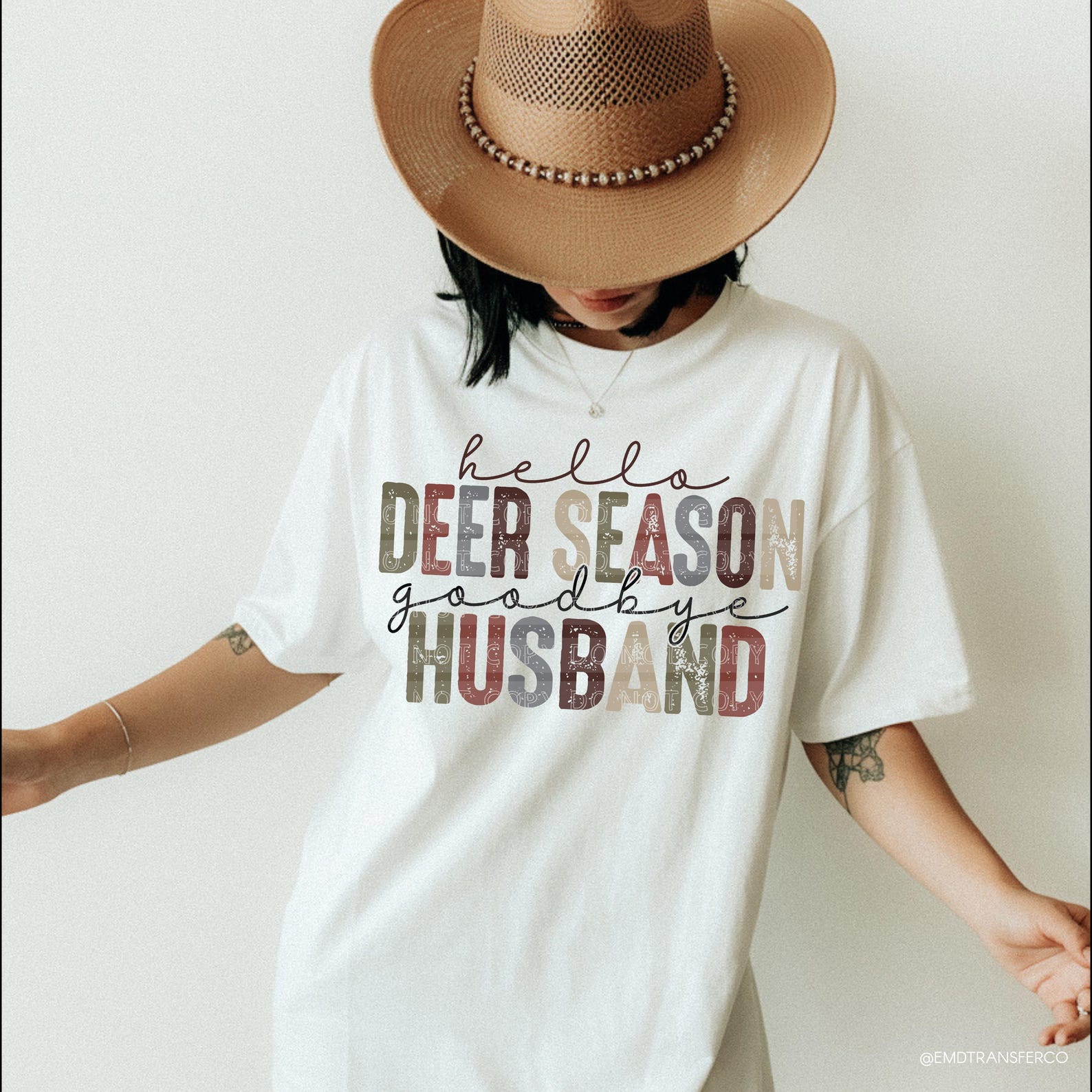 Hello Deer Season, Goodbye Husband DTF TRANSFER Ready to Press | Direct ...